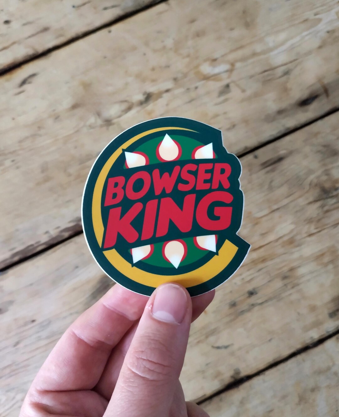 Bowser King Vinyl Sticker - Super Mario, Burger King, Logo Parody ...