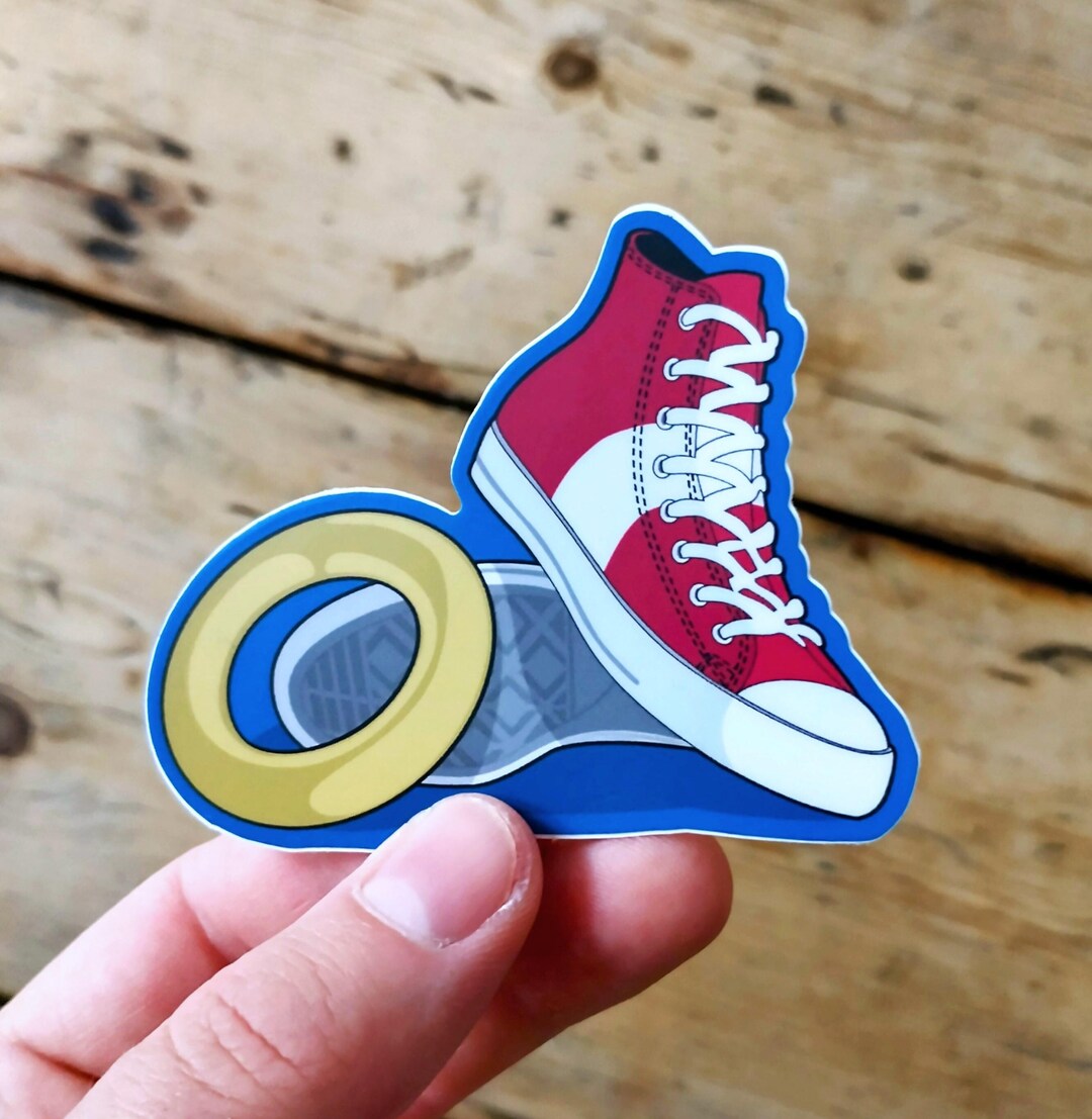 Sonic Converse Vinyl Sticker - Sonic the Hedgehog, Converse All Star ...
