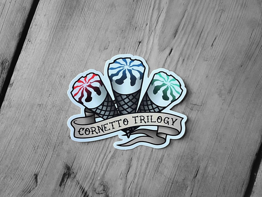 Cornetto Trilogy Tattoo Vinyl Sticker - Shaun of the Dead, Hot Fuzz ...