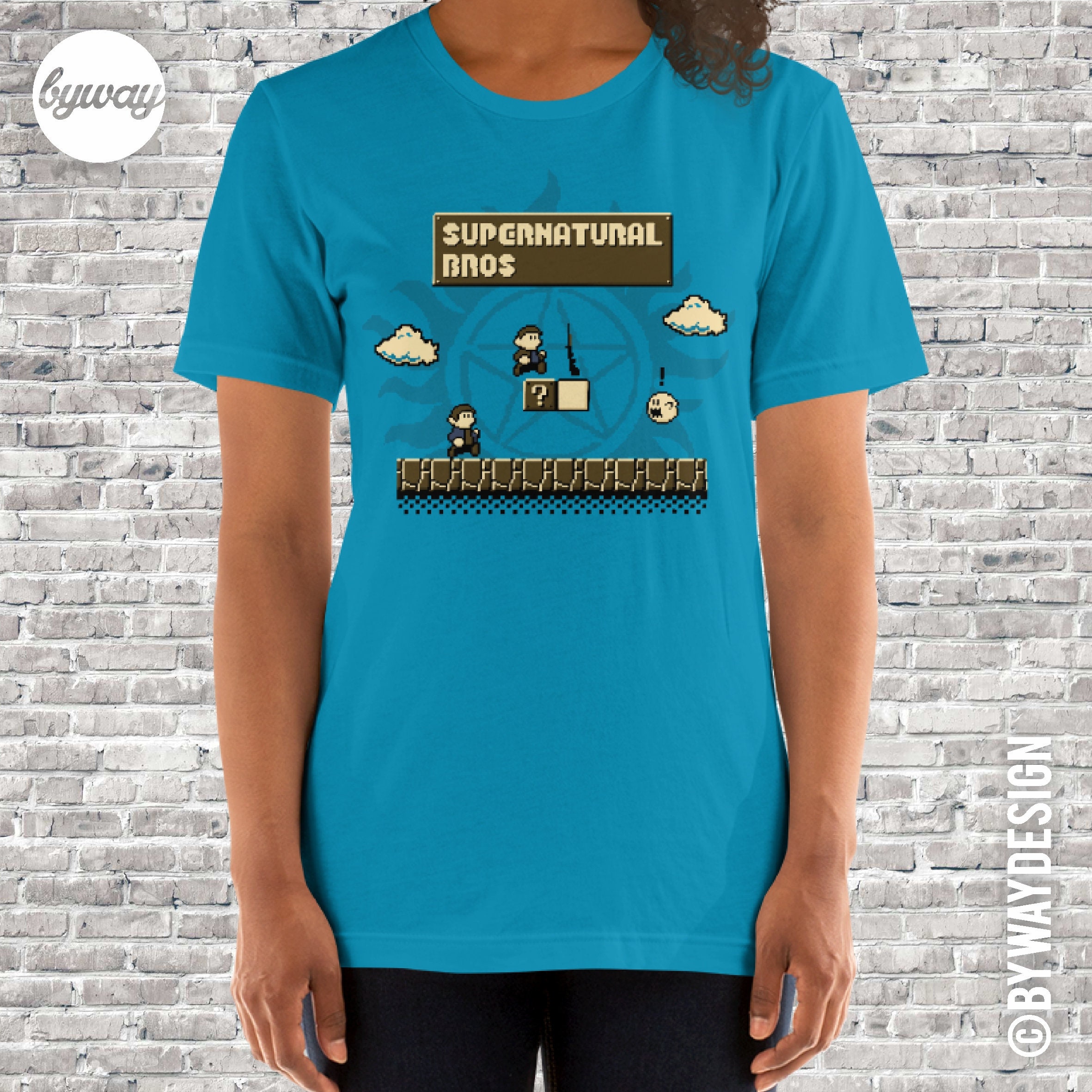 Supernatural Bros T-shirt Supernatural / Super Mario / SNES | Etsy