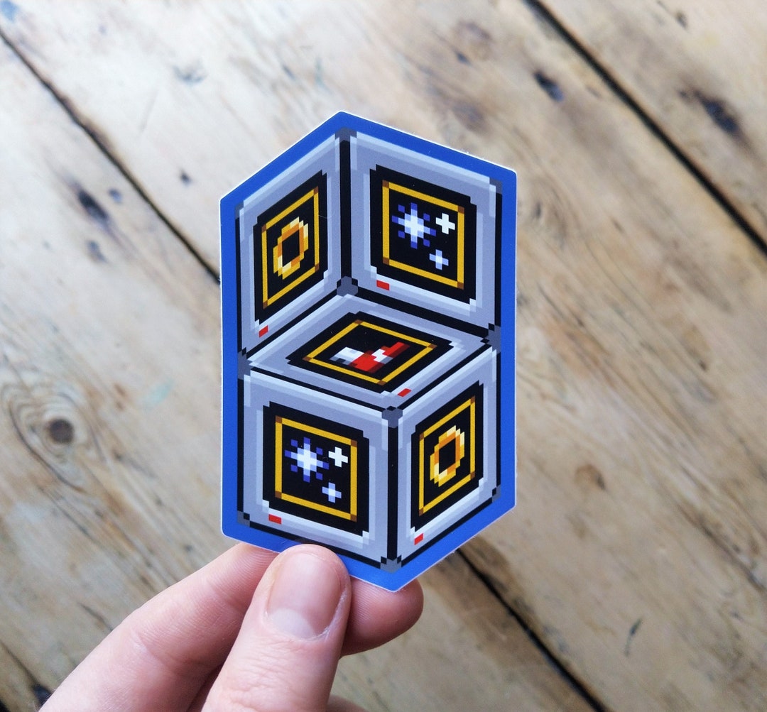 Sonic Power-up Item Box Illusion Vinyl Sticker - Sonic the Hedgehog ...