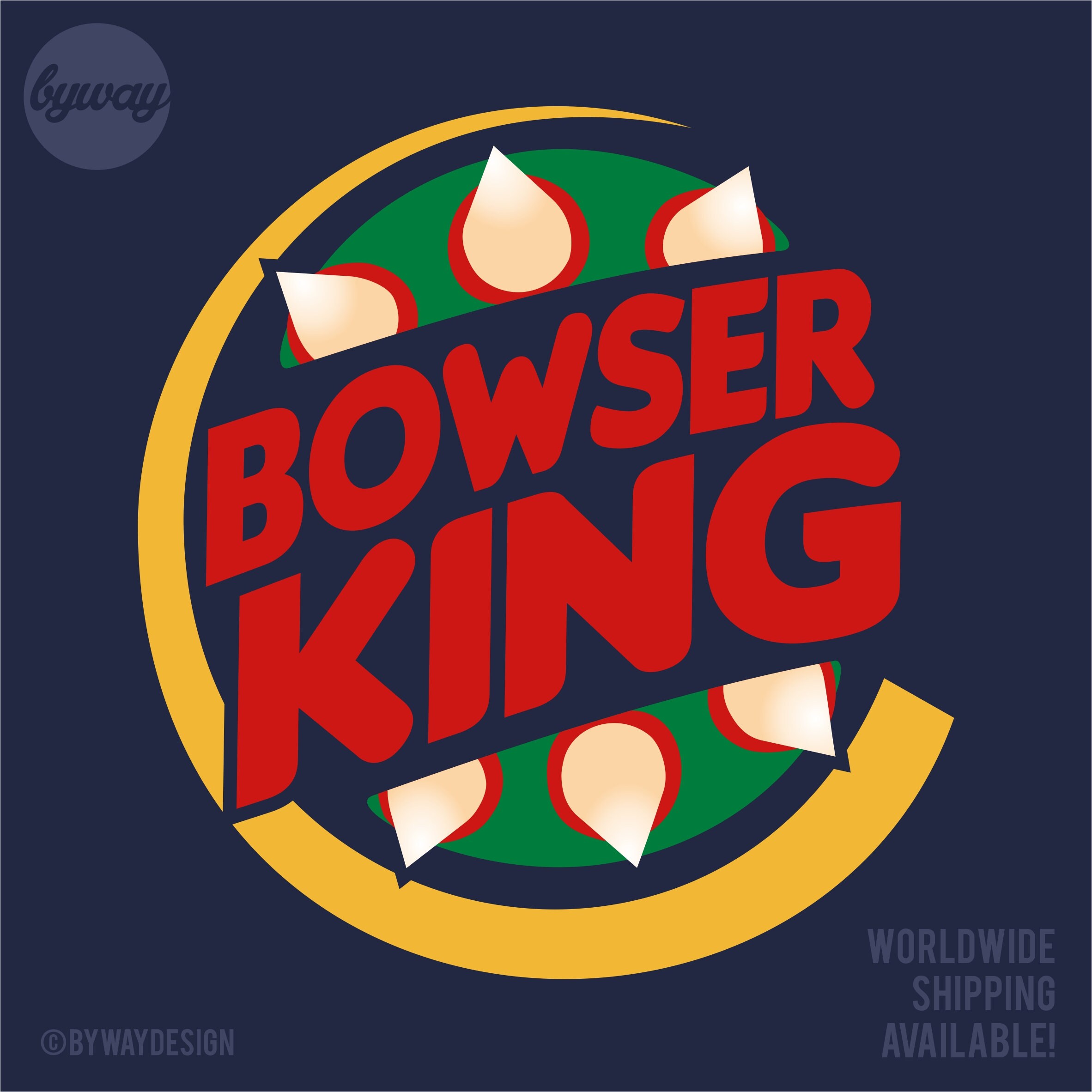 Bowser King T-shirt Bowser King Koopa Super Mario / Burger | Etsy