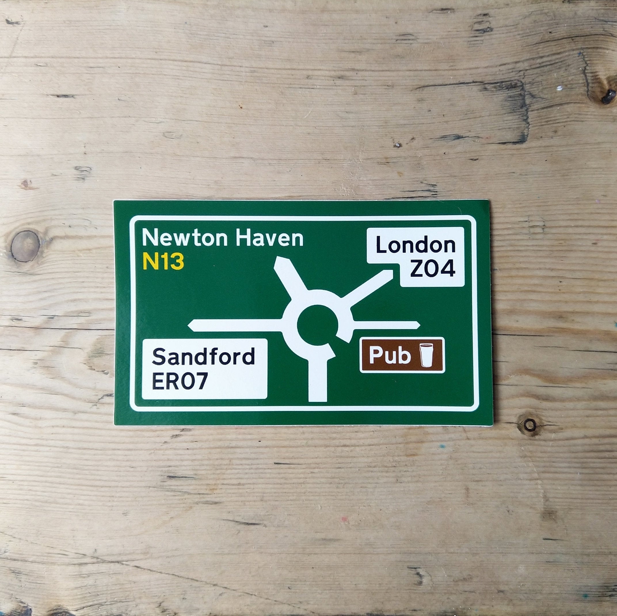 Cornetto Trilogy Road Sign Vinyl Sticker Shaun of the Dead | Etsy