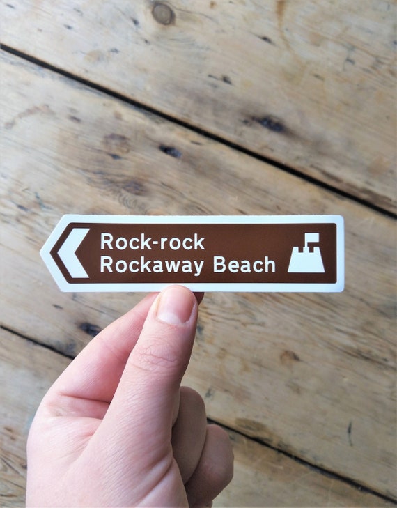 Rockaway Beach Road Sign Vinyl Sticker Ramones Punk Punk | Etsy
