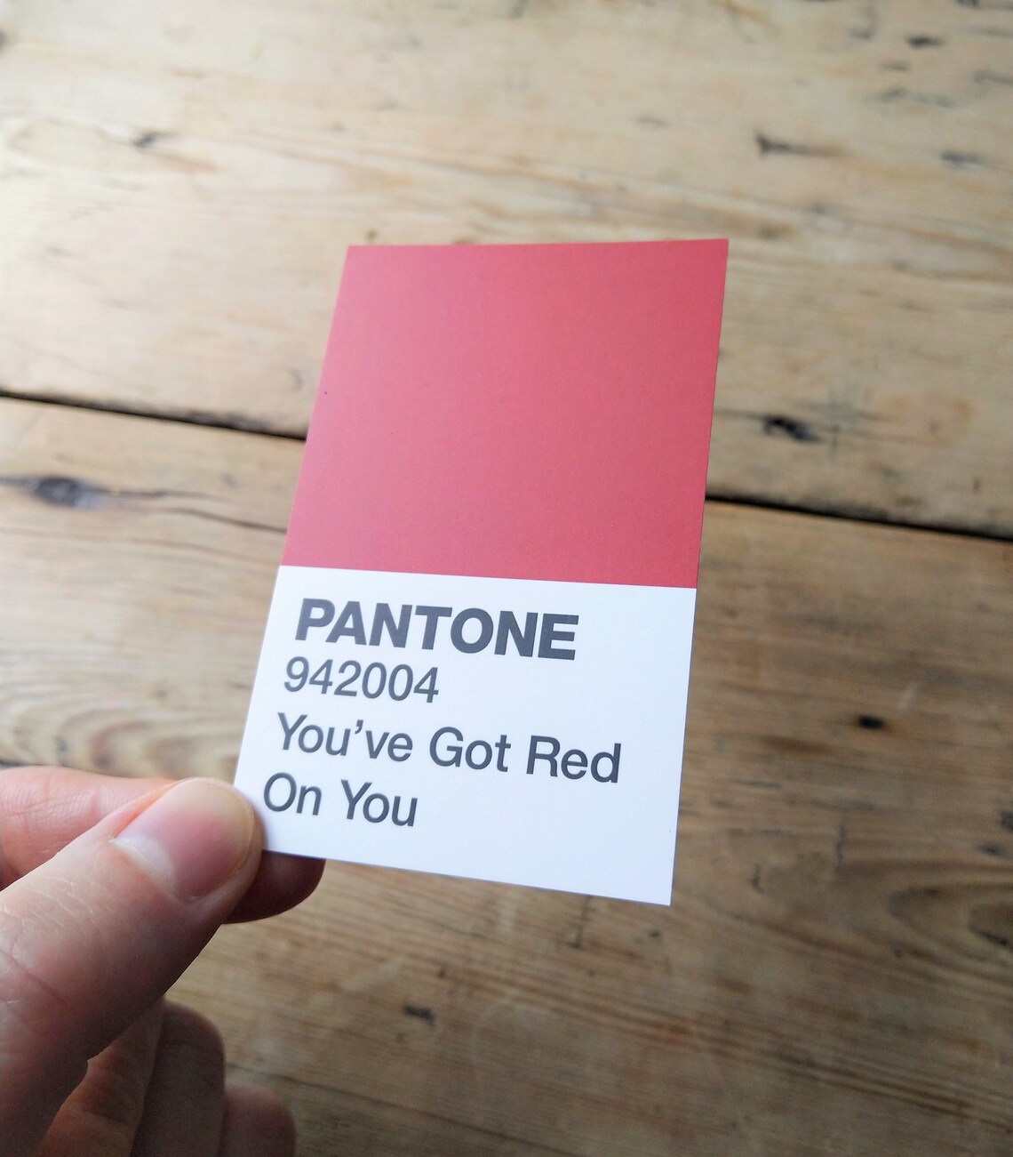 Shaun of the Dead Pantone Colour Card You've Got Red on - Etsy