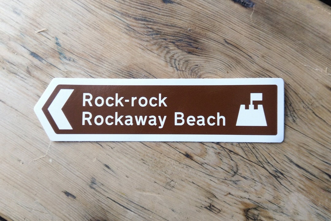Rockaway Beach Road Sign Vinyl Sticker Ramones, Punk, Punk Rock, Lyrics ...