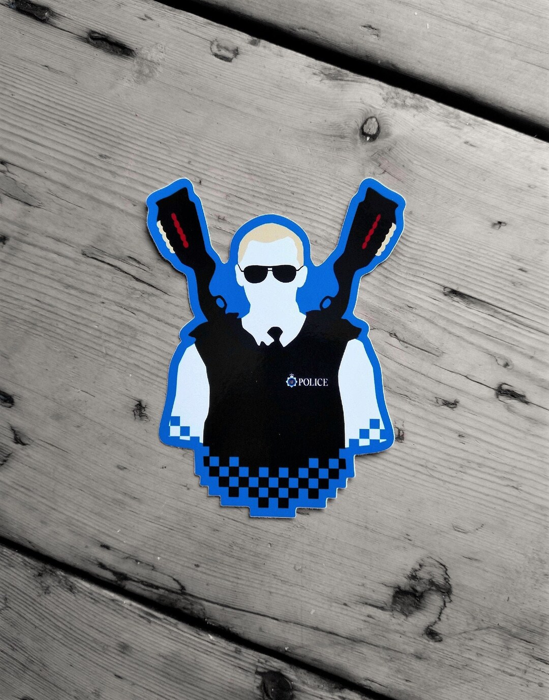 Here Come the Fuzz Vinyl Sticker Hot Fuzz, Cornetto Trilogy, Simon Pegg ...