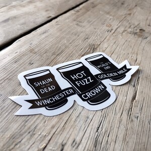 Cornetto Trilogy Pubs Vinyl Sticker Shaun of the Dead, Hot Fuzz, the ...