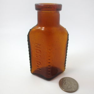 Vintage Amber Poison Bottle ~ FREE SHIPPING! - Etsy