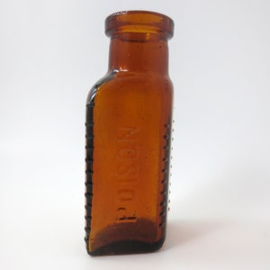 Vintage Amber Poison Bottle ~ FREE SHIPPING! - Etsy