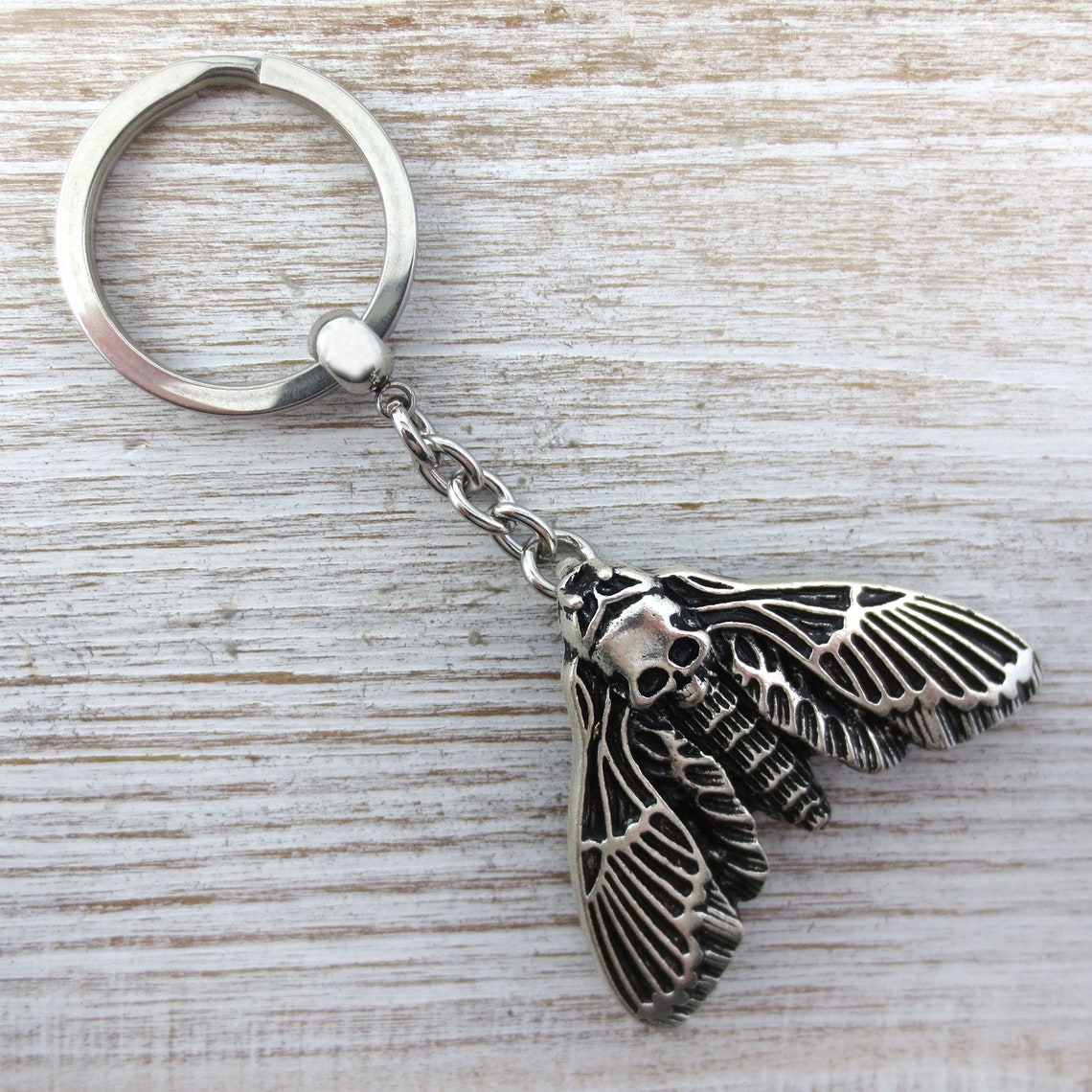 Death's Head Hawk Moth Keychain Deathhead Moth Keychain | Etsy
