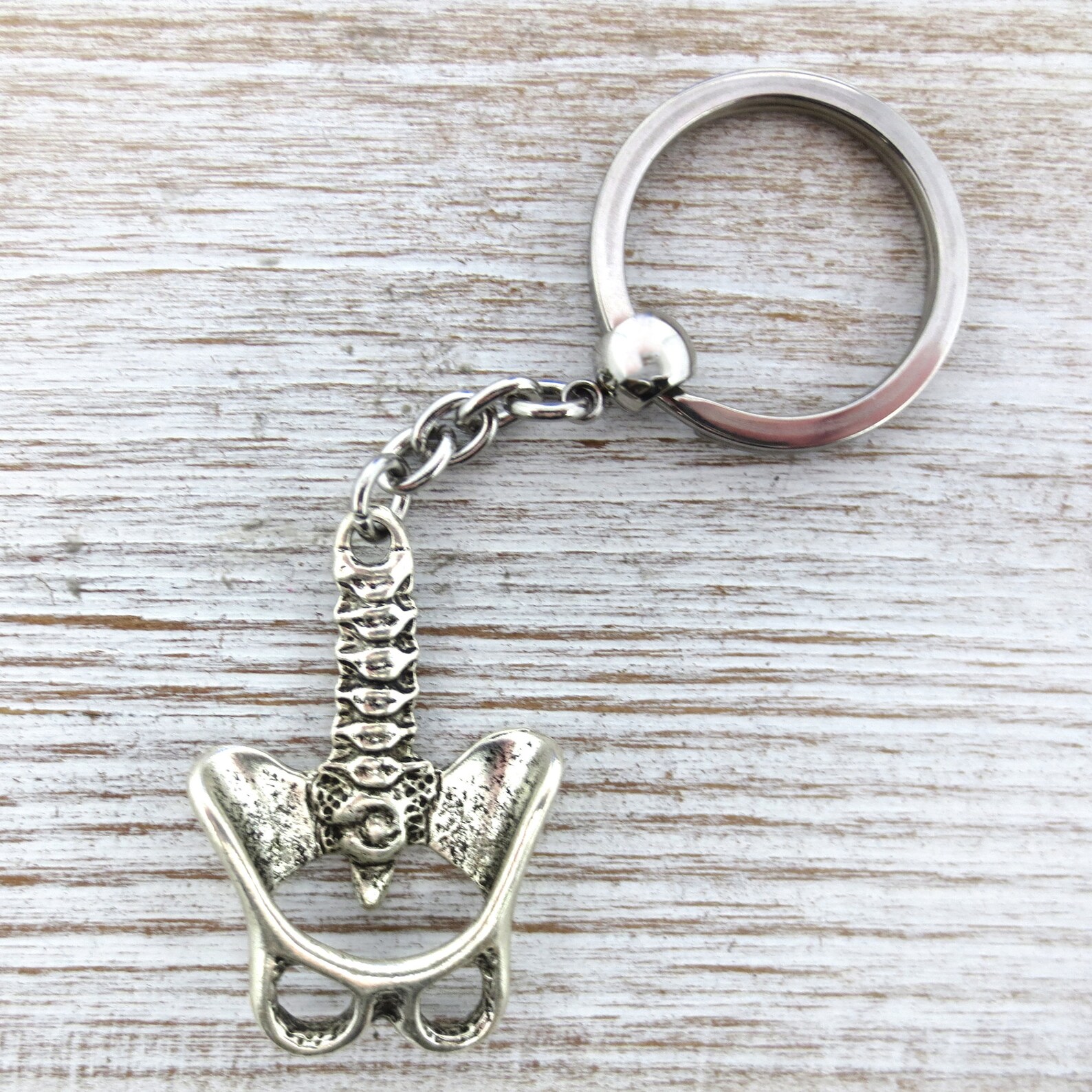 Spine Keychain Anatomy Keychain Silver Spine Charm - Etsy