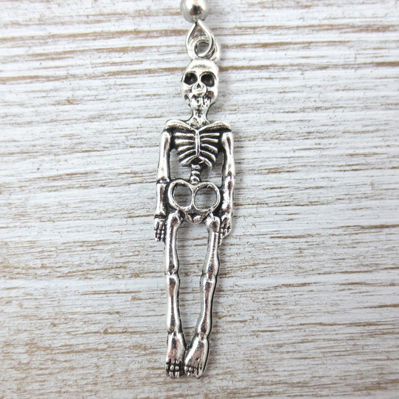 Skeleton Earring and Necklace Set Skeleton Gift Anatomy - Etsy
