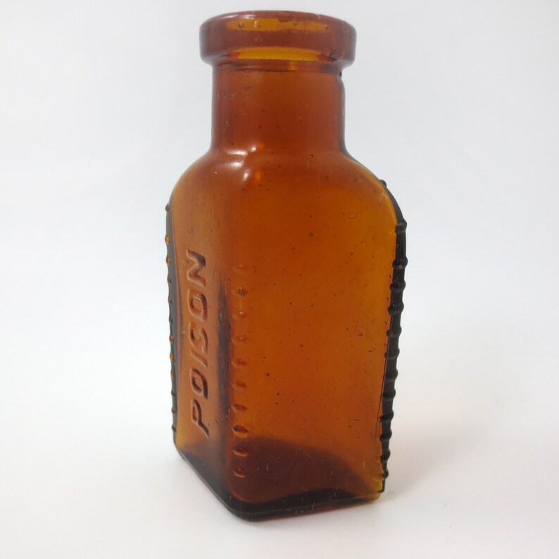 Vintage Amber Poison Bottle FREE SHIPPING | Etsy