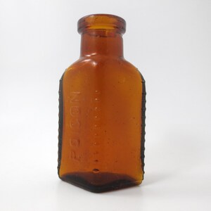Vintage Amber Poison Bottle ~ FREE SHIPPING! - Etsy