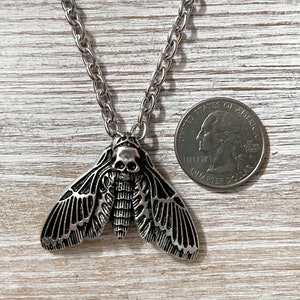 Death's Head Hawk Moth Stainless Steel Necklace ~ Skull Necklace ...