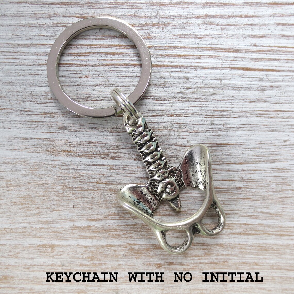 Spine Keychain Anatomy Keychain Silver Spine Charm | Etsy