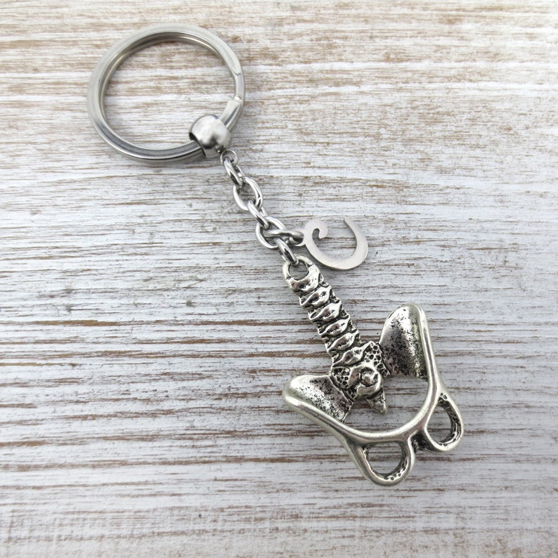 Spine Keychain Anatomy Keychain Silver Spine Charm - Etsy