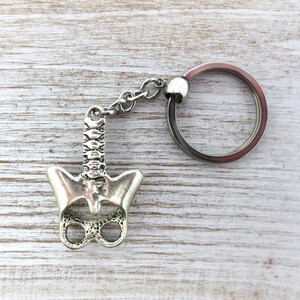 Spine Keychain ~ Anatomy Keychain ~ Silver Spine Charm ~ Gothic ...