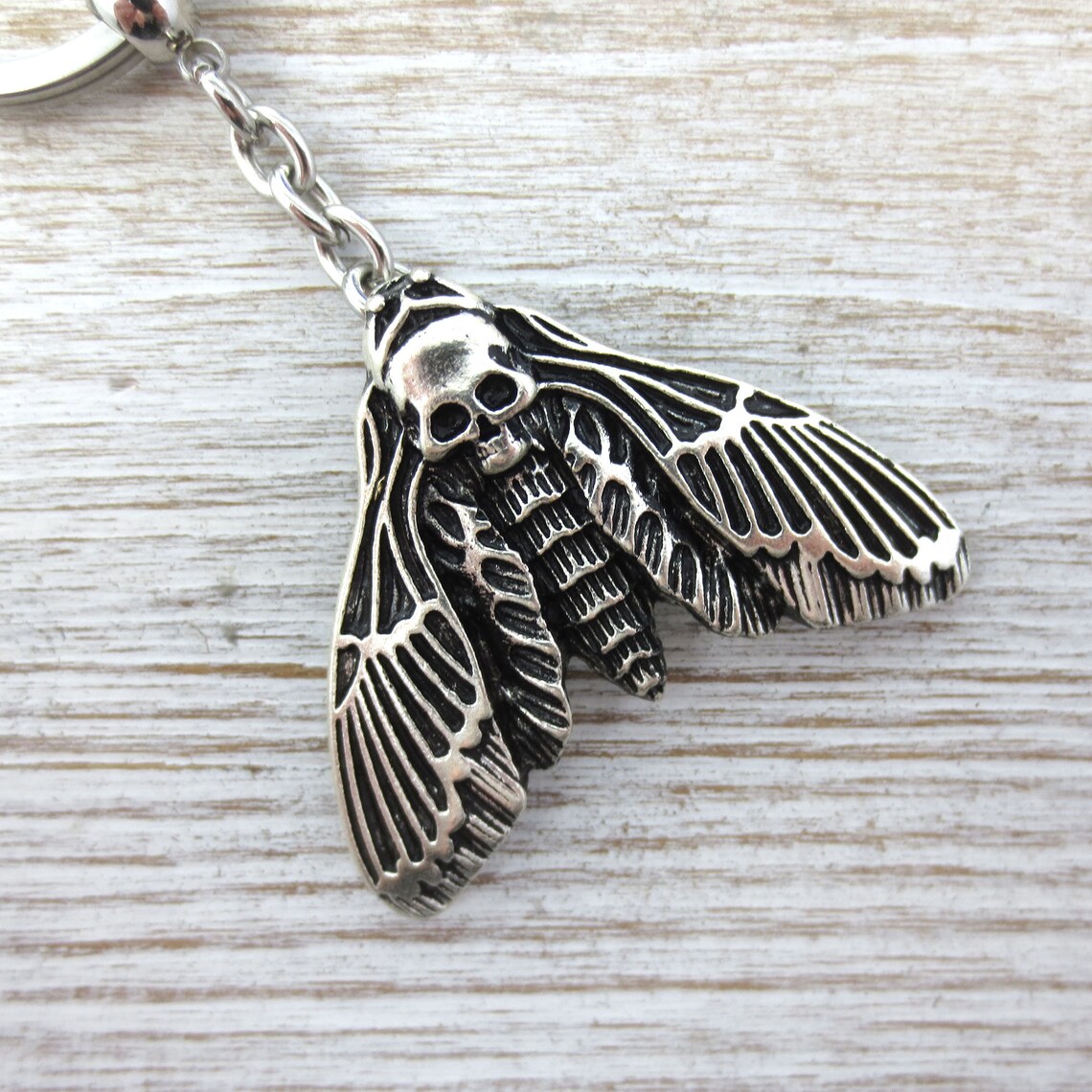 Death's Head Hawk Moth Keychain Deathhead Moth Keychain | Etsy
