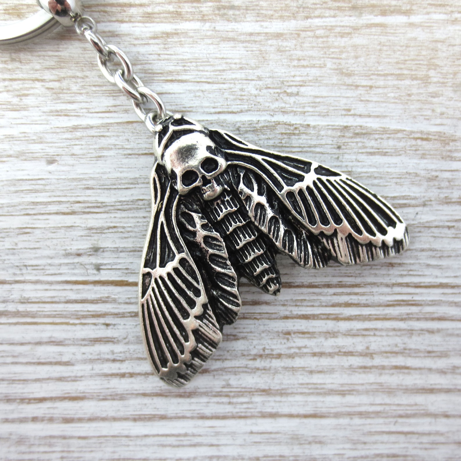 Death's Head Hawk Moth Keychain Deathhead Moth Keychain | Etsy