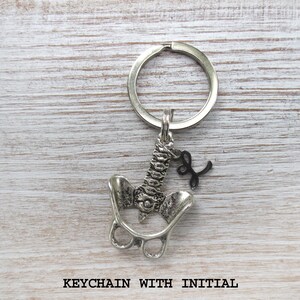 Spine Keychain Anatomy Keychain Silver Spine Charm | Etsy