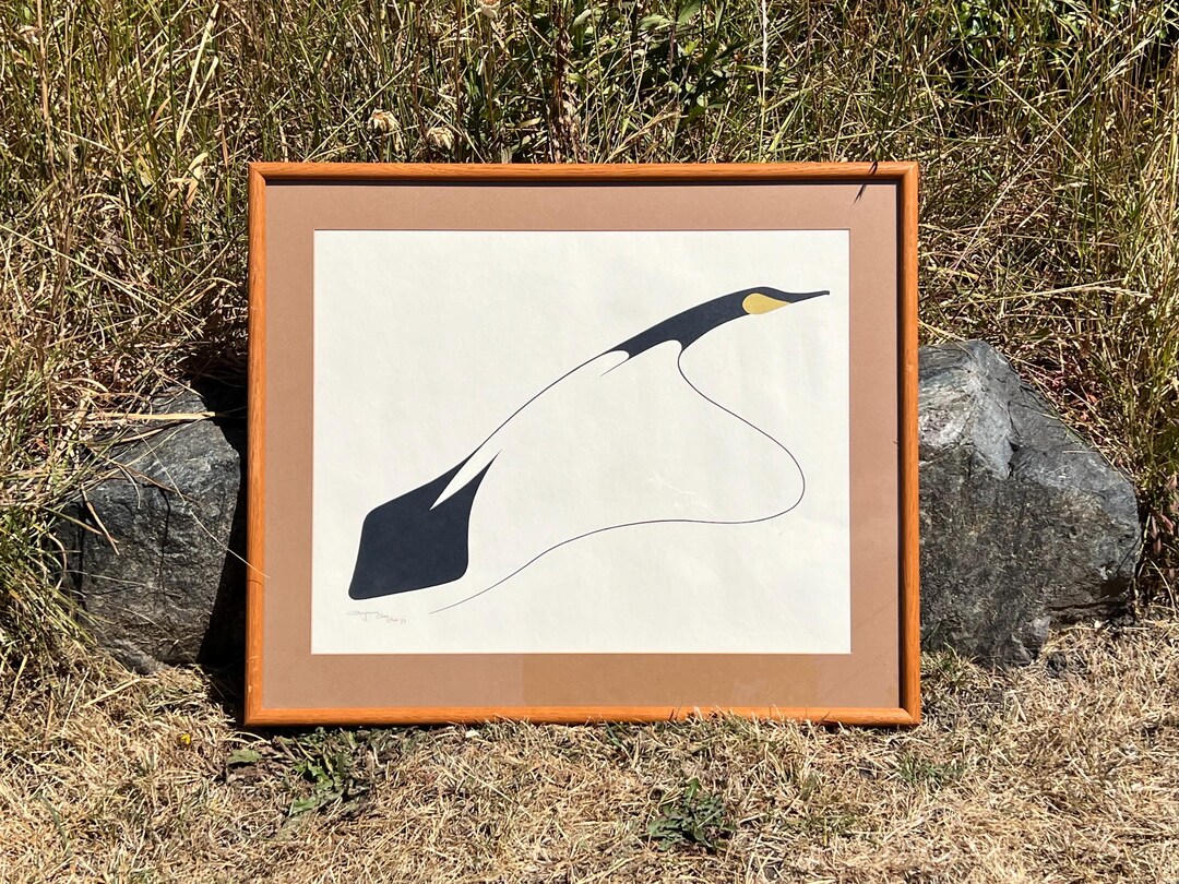 Signed Benjamin Chee Chee Lithograph: "proud Male" Framed Print (1977 ...