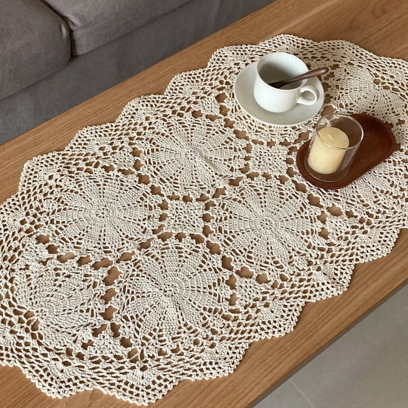 Crochet Table Runner Doily - Etsy