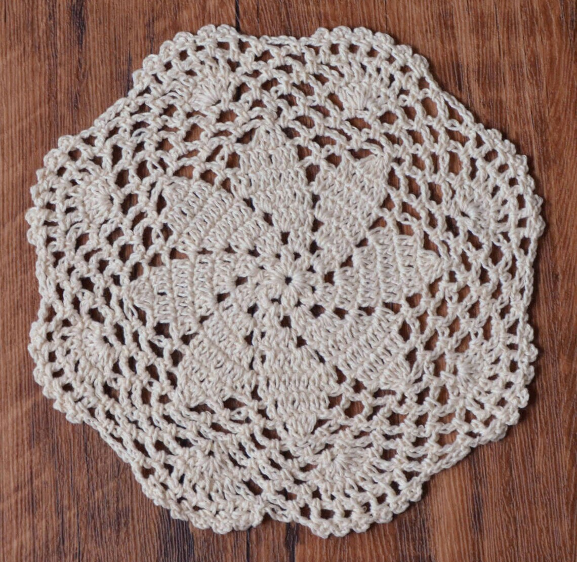 Set of 10 Hand Crochet Round Doilies Farmhouse Table Placemats Coasters ...