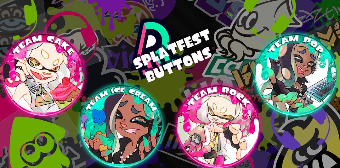 Splatoon 2 Splatfest Pin Buttons 2.25" - Etsy