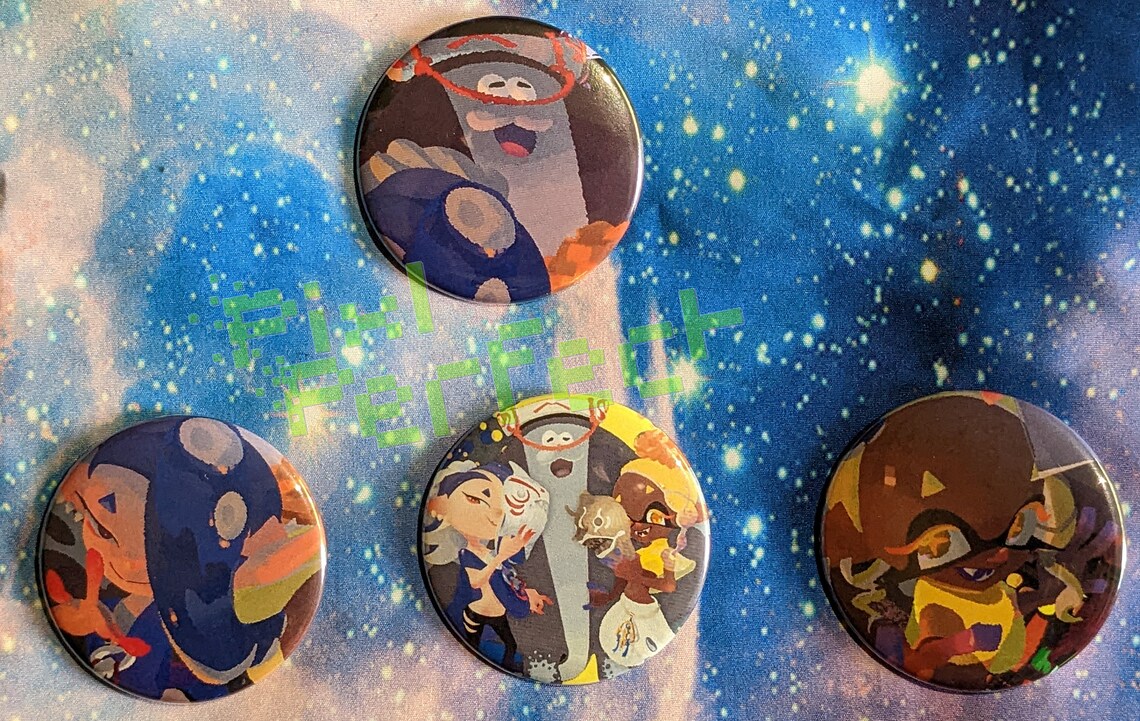 Splatoon Pin Buttons 2.25 - Etsy