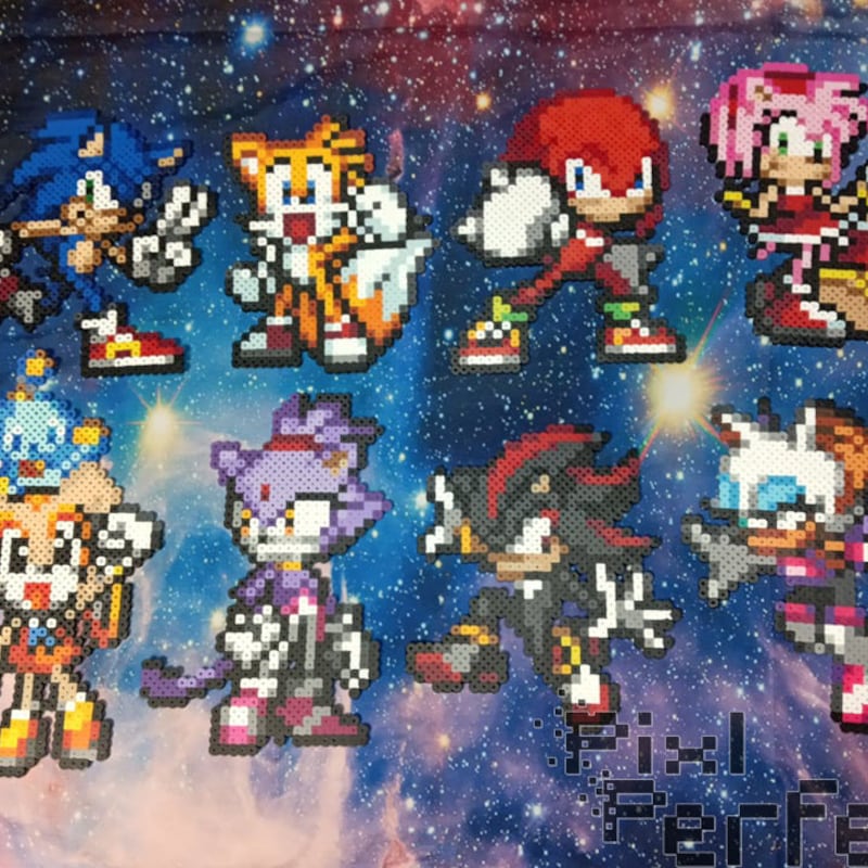 Shadow the Hedgehog Perler Bead - Etsy