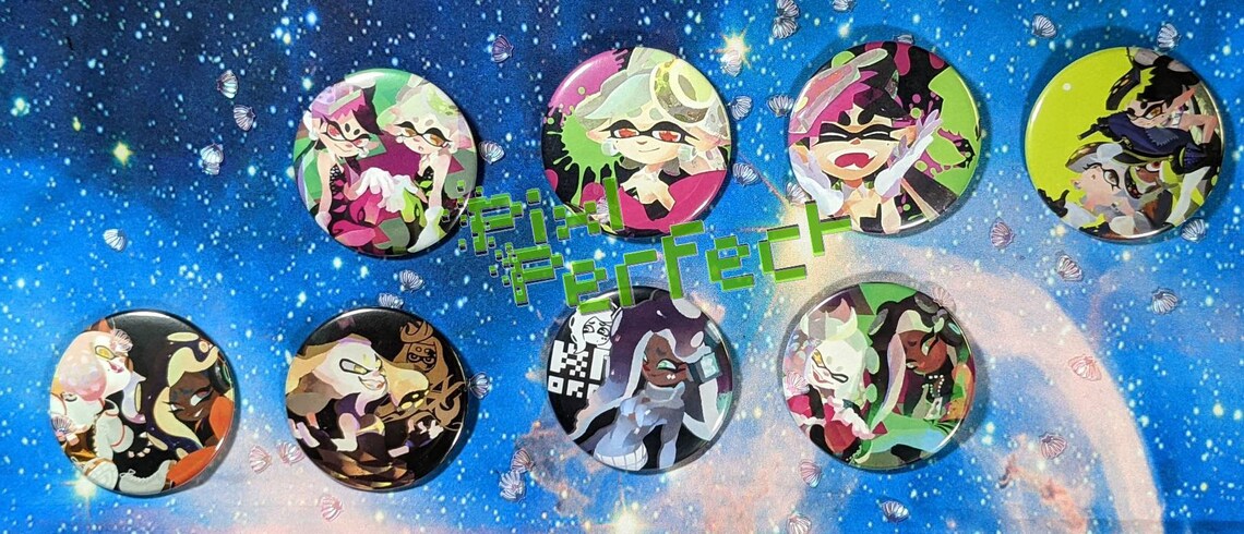 Splatoon Pin Buttons 2.25 - Etsy
