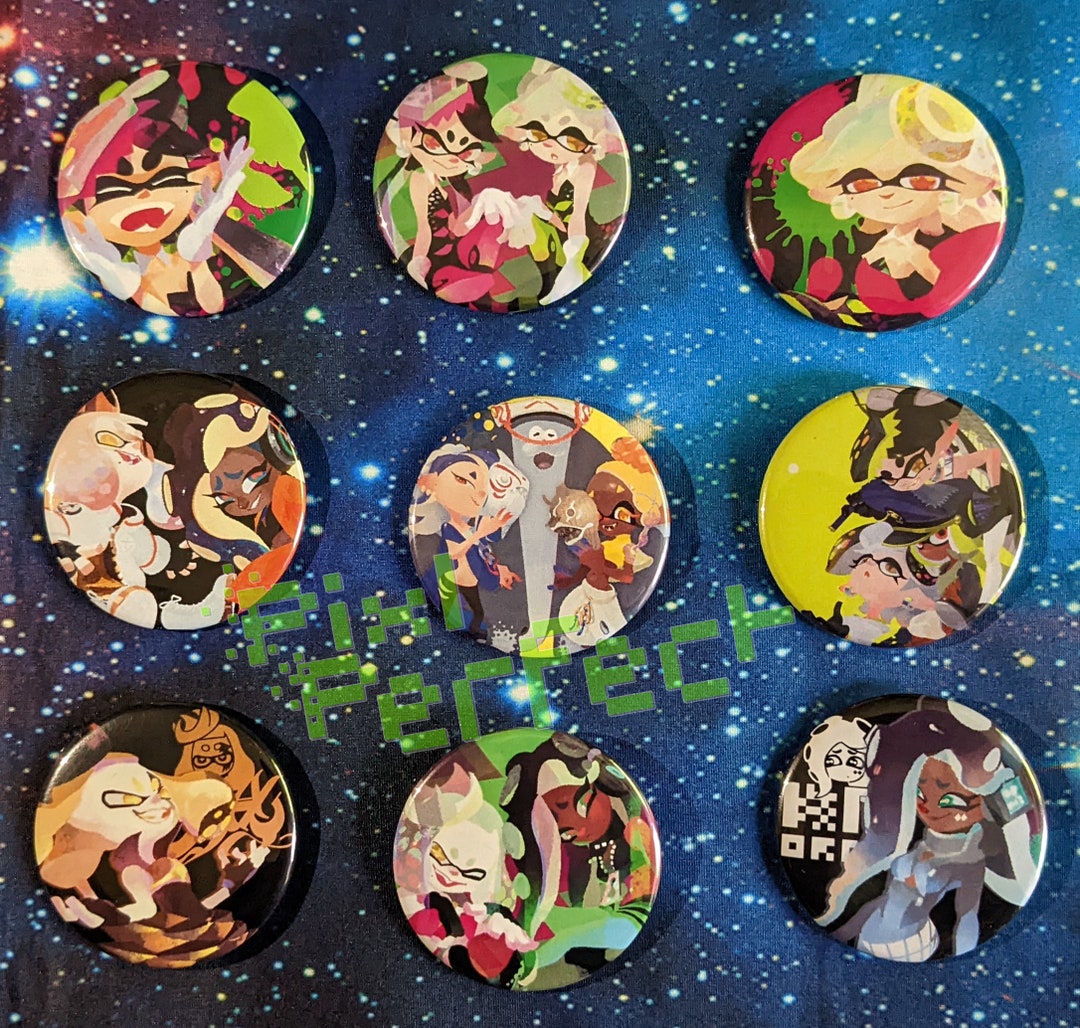 Splatoon Pin Buttons 2.25" - Etsy