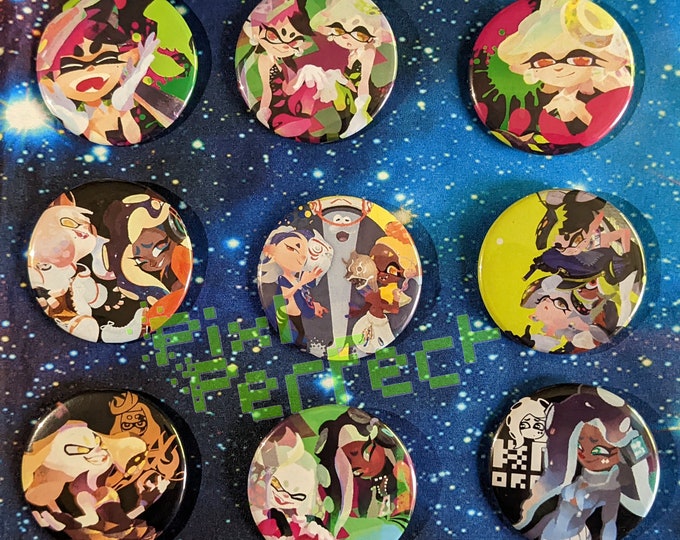 Splatoon Pin Buttons 2.25" - Etsy