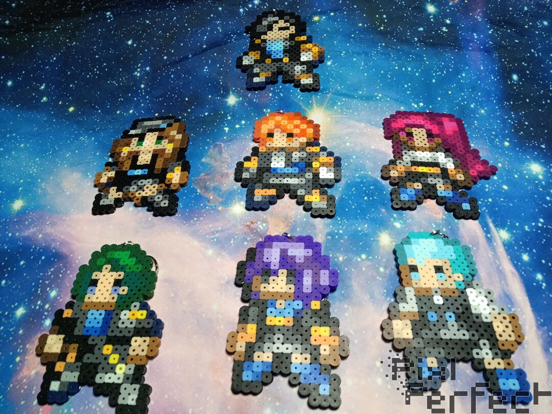 FE3H: Black Eagles Perler Bead Keychains - Etsy