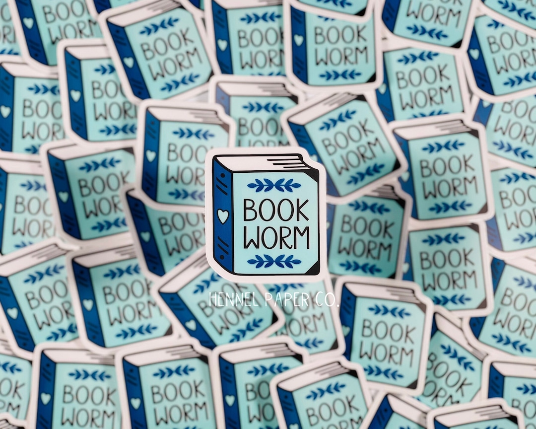 Bookworm Clear Vinyl Sticker - Laptop Decal - Water Bottle Sticker - Etsy