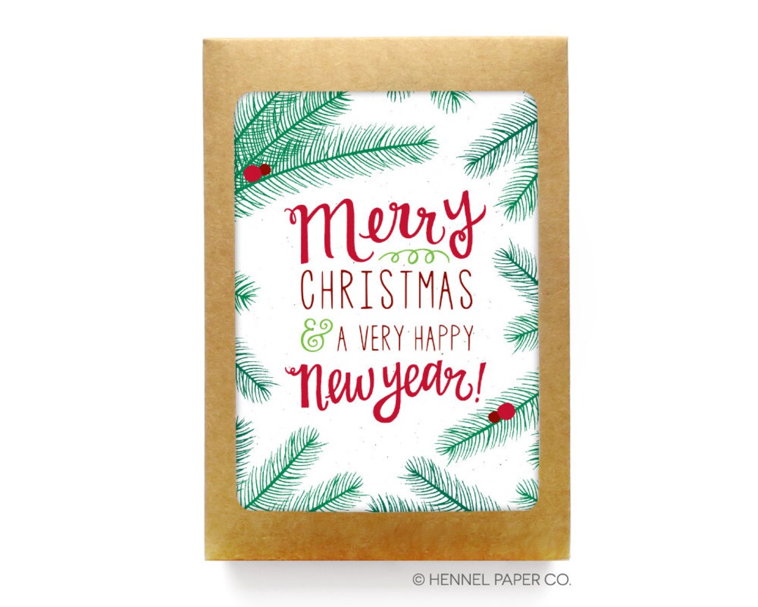Holiday Card Set - Boxed Set - Merry Christmas & A Very Happy New Year ...