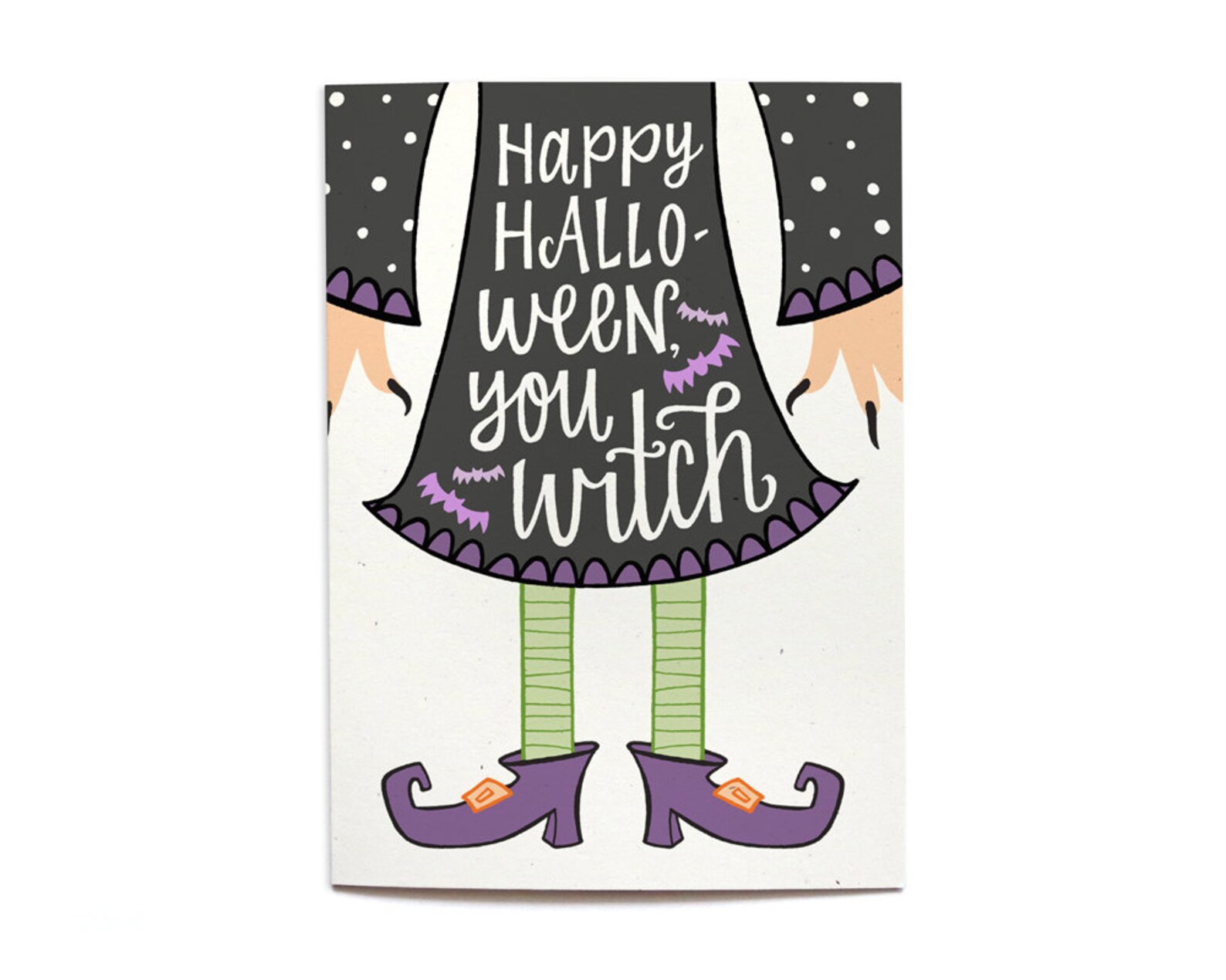 Funny Halloween Card Witch Halloween Card Happy Halloween | Etsy