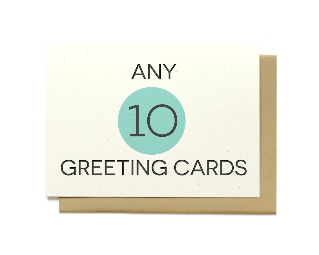 Assorted Greeting Cards: Mix and Match Any 10 (5x7) With Envelopes - Etsy