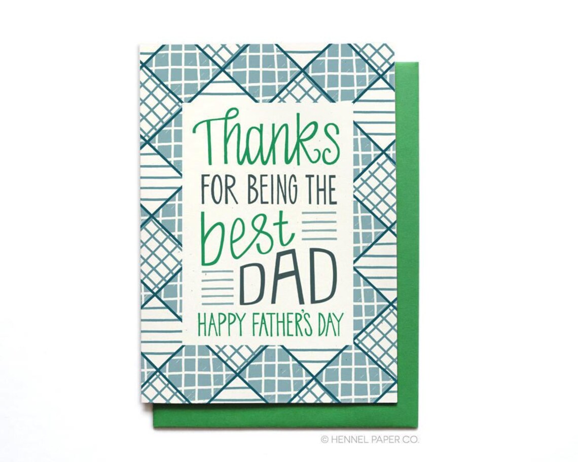 Father's Day Card Dad Card Thanks for Being the Best - Etsy