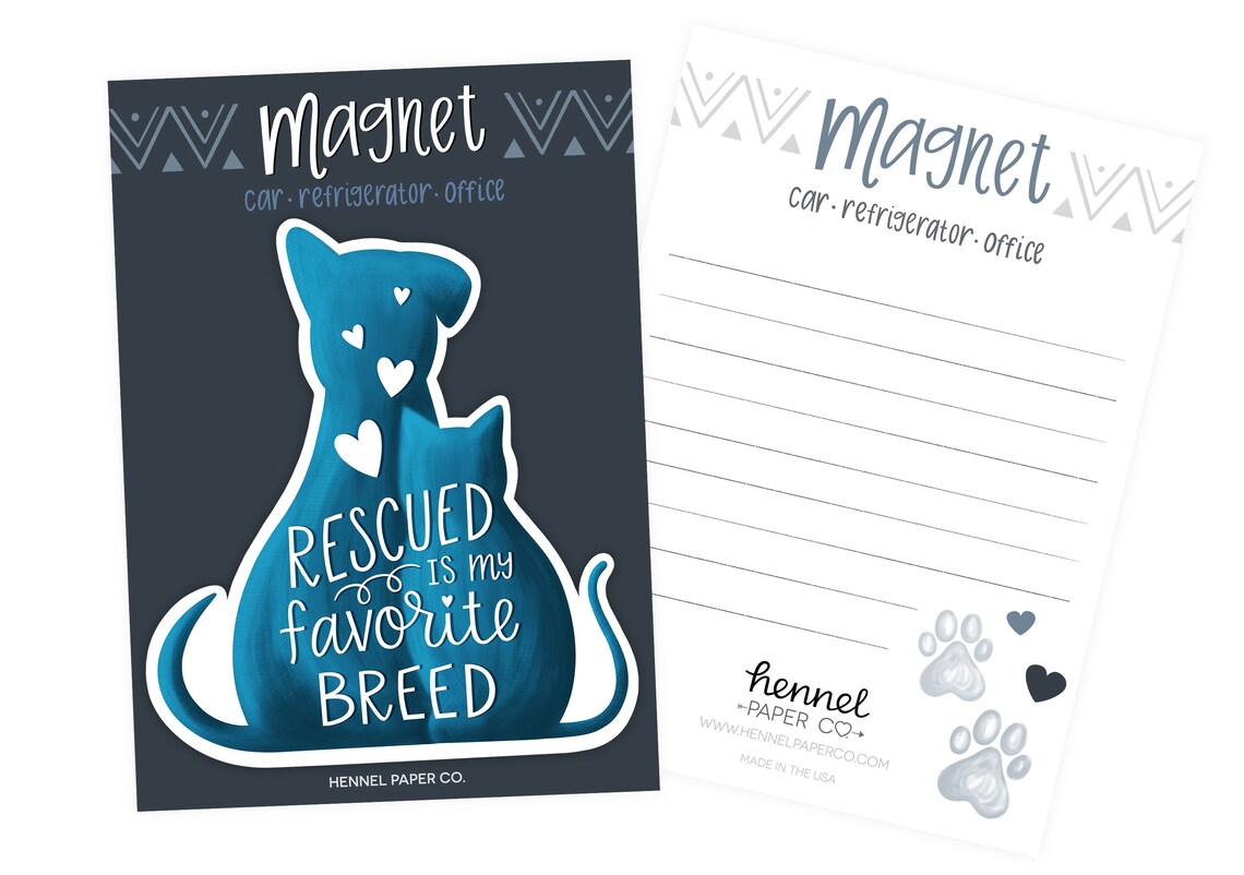 Rescue Pet Magnet Rescued is My Favorite Breed Magnet Car - Etsy