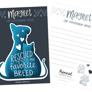 Rescue Pet Magnet Rescued is My Favorite Breed Magnet Car - Etsy