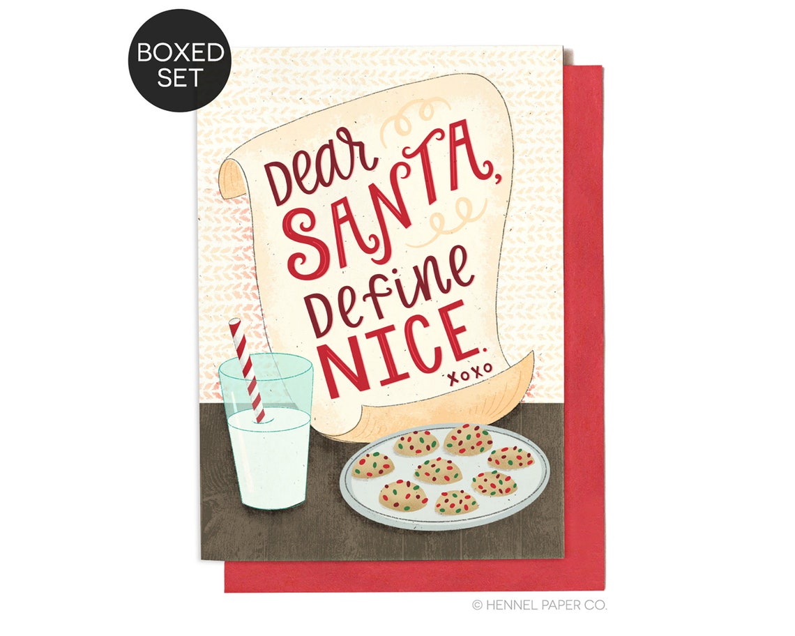 Funny Dear Santa Christmas Card Boxed Set Holiday Card Set - Etsy