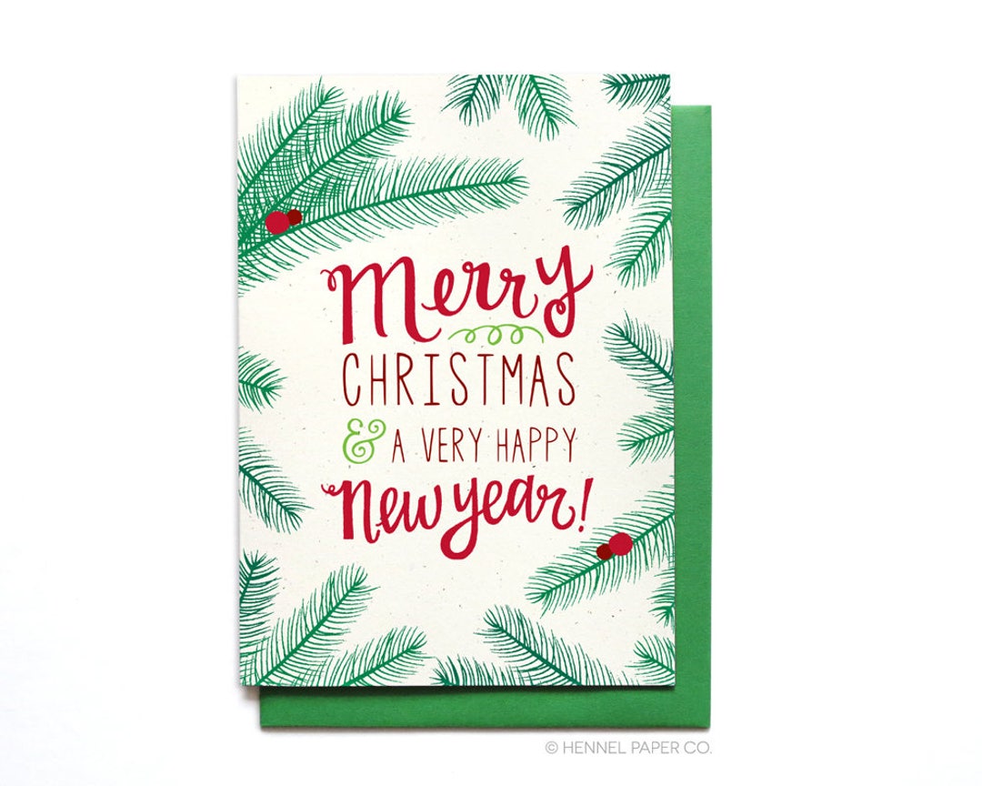Christmas Card - Holiday Card - Merry Christmas and A Very Happy New ...