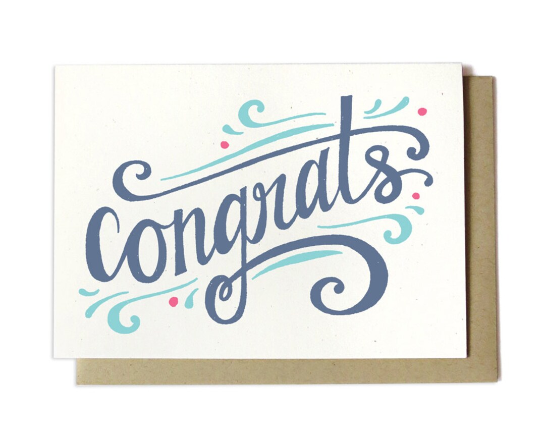 Congrats - Congratulations Greeting Card - Congrats Card - Celebration ...