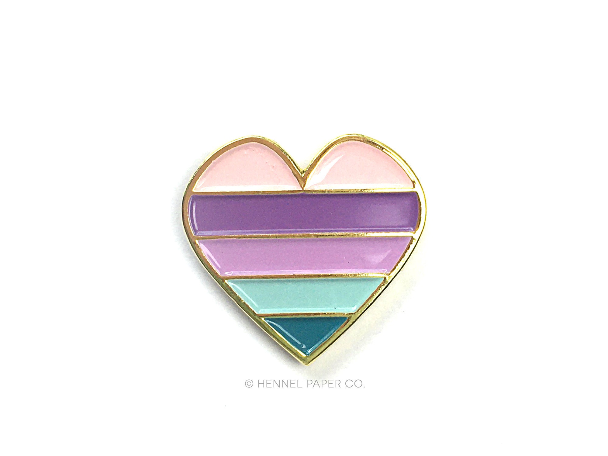 Heart Enamel Pin Lapel Pin Heart Pin Rainbow Brooch - Etsy