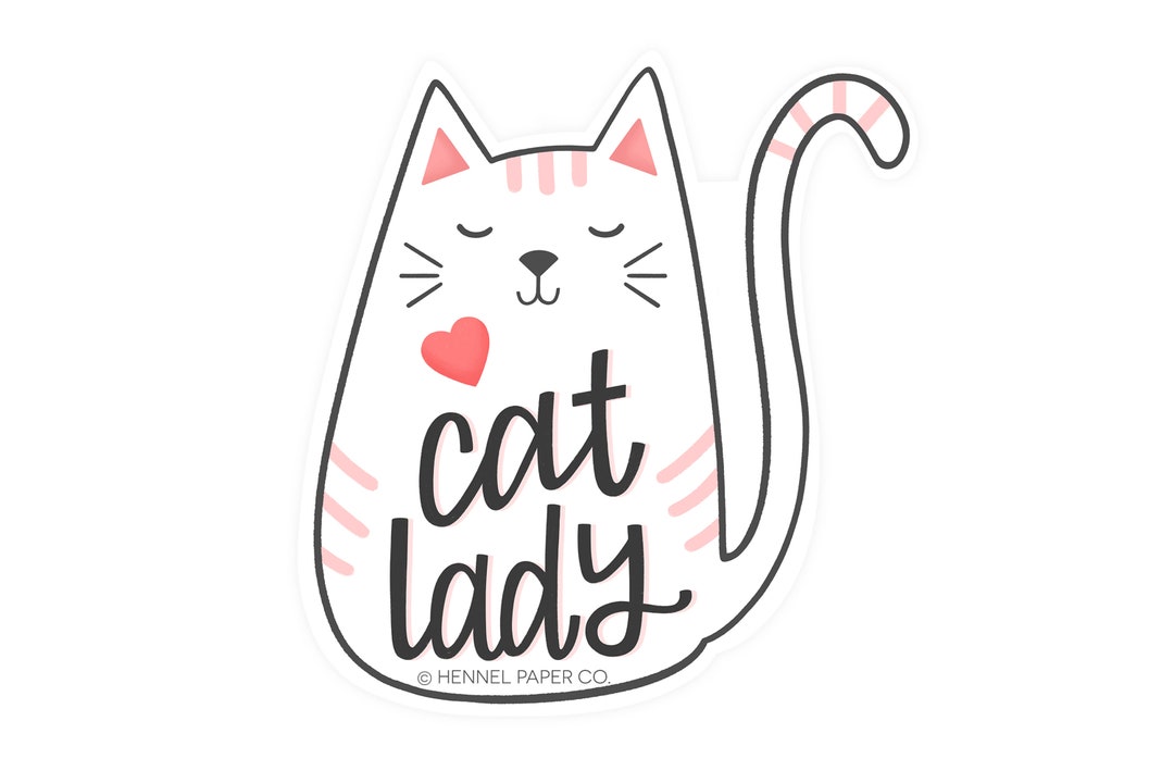 Cat Lady Magnet: Weatherproof Car, Fridge, Locker Decor - Etsy