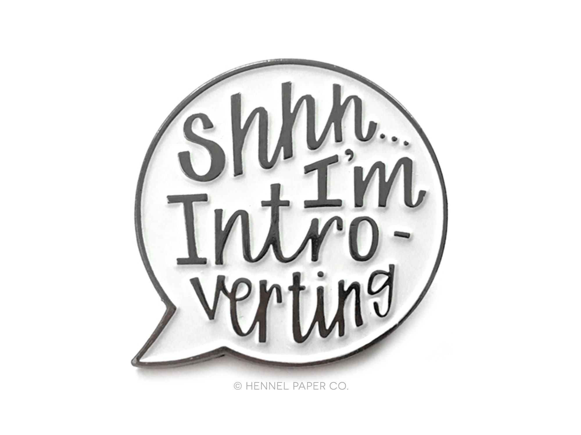 Funny Enamel Pin Introvert Enamel Pin Speech Bubble Brooch - Etsy UK