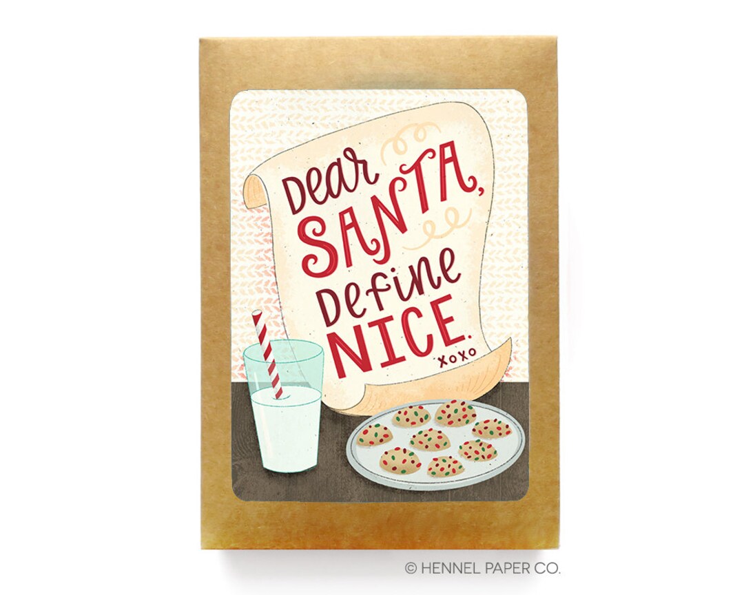 Funny Dear Santa Christmas Card Boxed Set - Holiday Card Set - Holiday ...